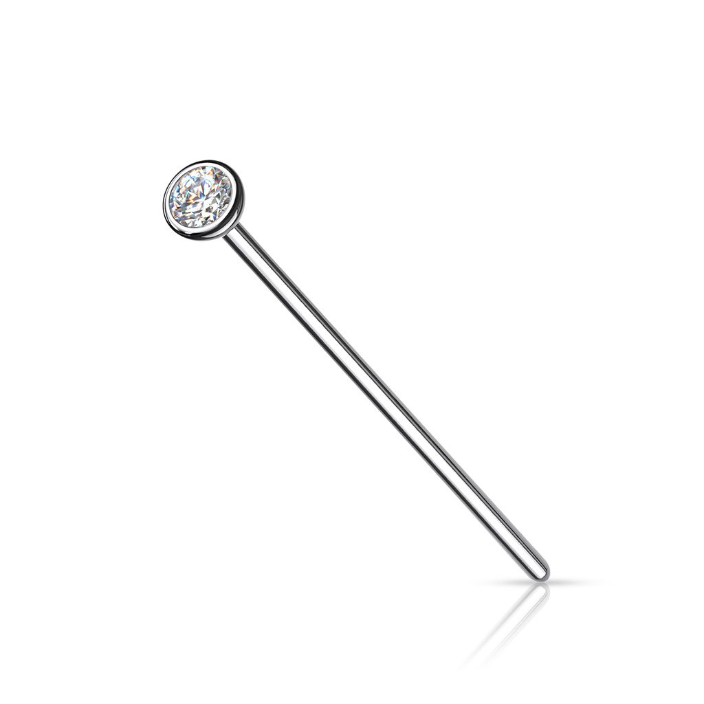 Titanium fishtail nose stud to cut to your desired length